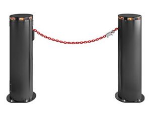 twin bollard vehicle access control